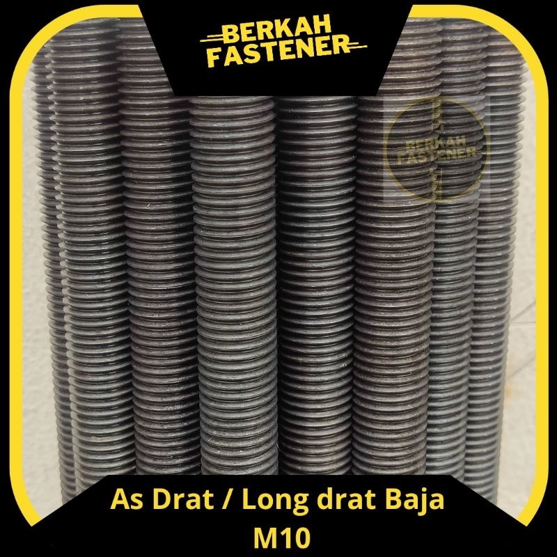 Jual As Drat / Long Drat / Stud Bolt Baja M10 x 1 meter | Shopee Indonesia