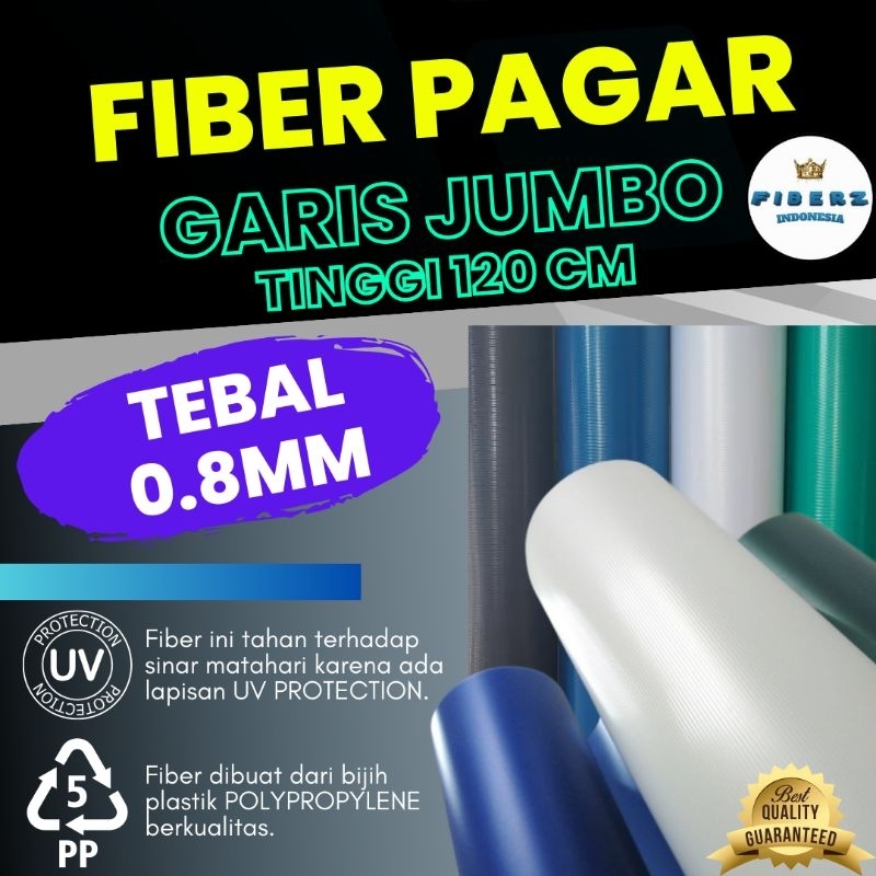Jual FIBERZ - TINGGI 120cm - Fiber Plastik Penutup Pagar JUMBO GARIS ...