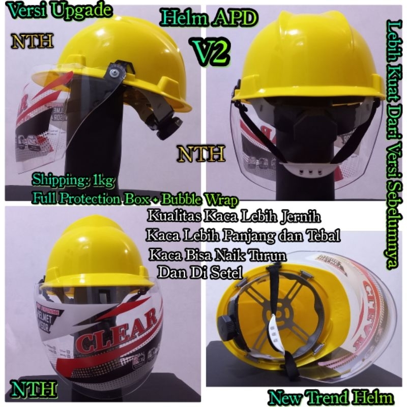 Jual Helm APD Face Shield Pelindung Wajah Helm safety protection Helm ...