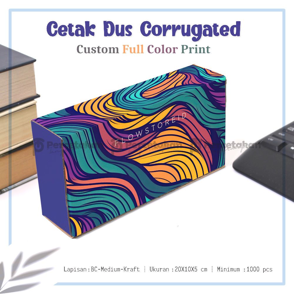 Jual Cetak Dus Corrugated 20x10x5 cm FULL COLOR Free Custom Desain/Logo ...
