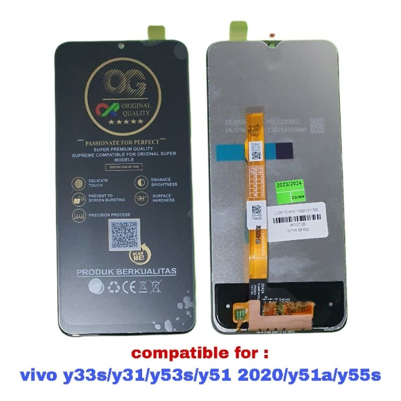 Jual lcd touchscreen vivo y33s/y31/y53s/y56 5g/y51 2020/y51a/y55s/y76s ...
