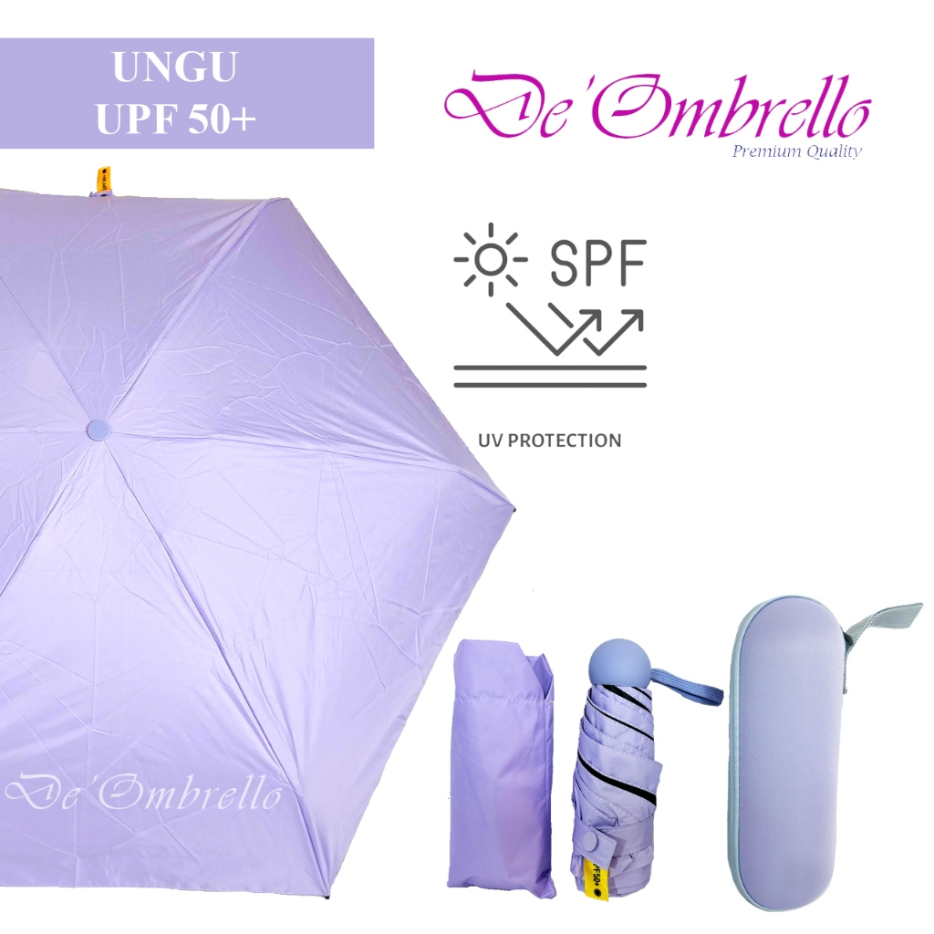 Jual (544)Payung Lipat 5 UV-Anti Polos Warna + Kotak /Payung Lipat Mini / Payung Saku Portable ...