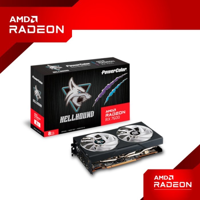 Jual VGA Card PowerColor Radeon RX 7600 Hellhound 8GB GDDR6 | Shopee ...