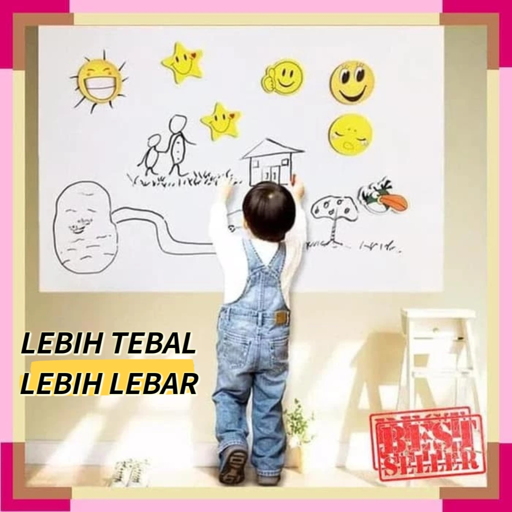 Jual Sticker dinding whiteboard papan tulis tempel white board spidol ...