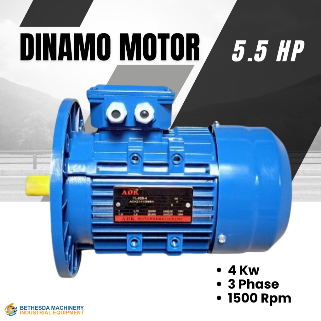 Jual Elektro Motor 5.5HP Dinamo Motor 4KW 1500RPM 3Phase Electrical 5,5 ...