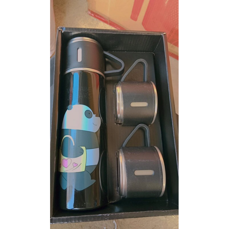 Jual Termos Air Set 500ML Termos Air Panas Dan Dingin Vacuum Flask Set ...