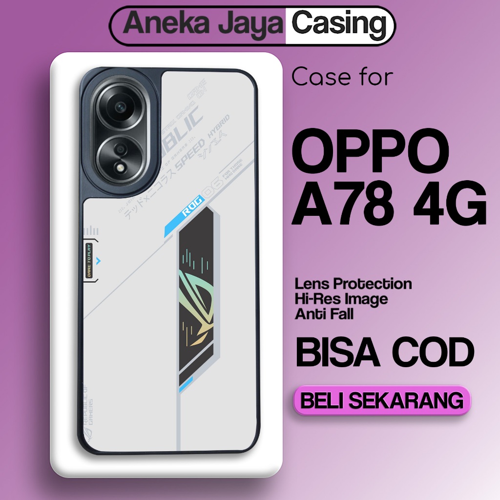 Jual case hp oppo a78 4g terbaru gambar motif aesthetic rog 3 gaming ...