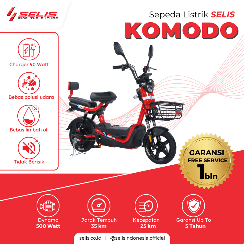 Jual Selis - Komodo 48V 12 Ah Sepeda Listrik Dewasa Emoped Selis ...