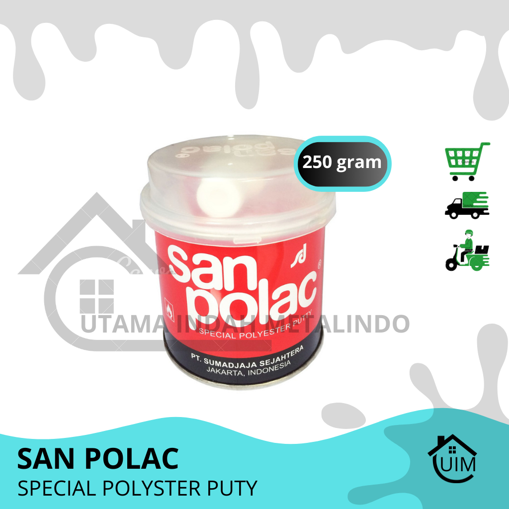 Jual Dempul Sanpolac 250 Gram DEMPUL MOTOR/MOBIL/BESI/KAYU | Shopee ...