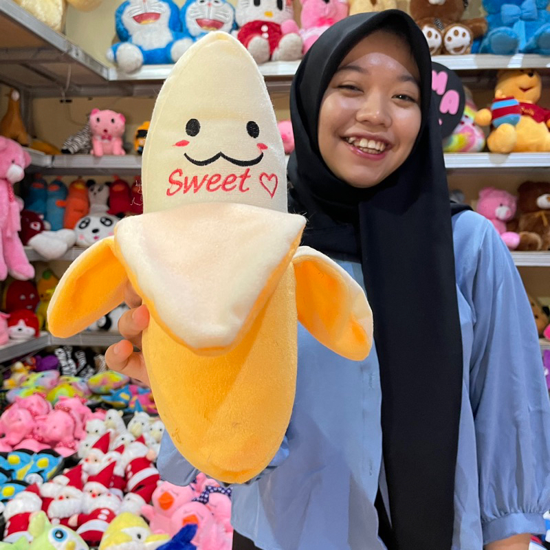 Jual BONEKA PISANG KUPAS SIZE S/ Mainan Anak Pisang Kupas/ Boneka ...