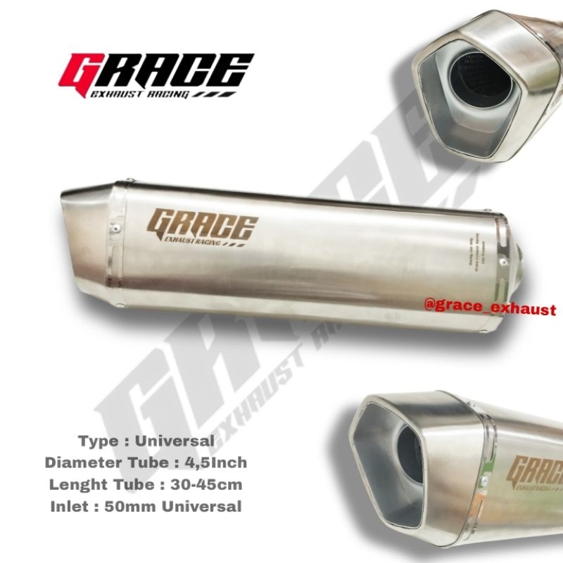 Jual silincer original grace type evo premium ss big volume | Shopee ...