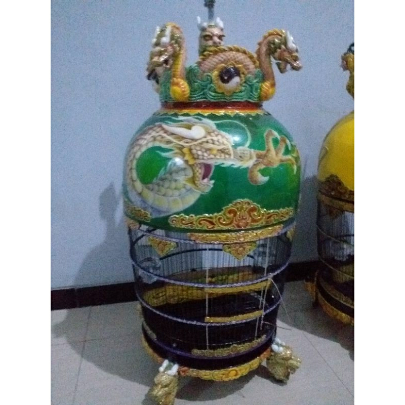 Jual Sangkar Burung Perkutut Ukir Naga | Shopee Indonesia