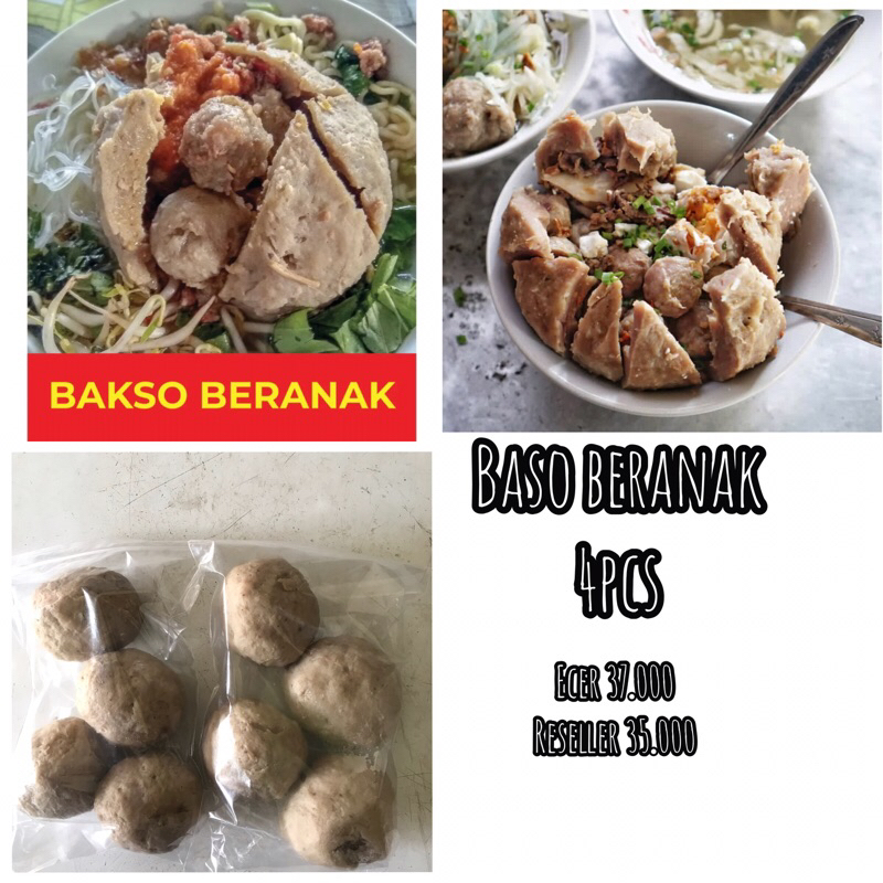 Jual BASO BERANAK JUMBO ISI 4 Plus bumbu kuah | Shopee Indonesia