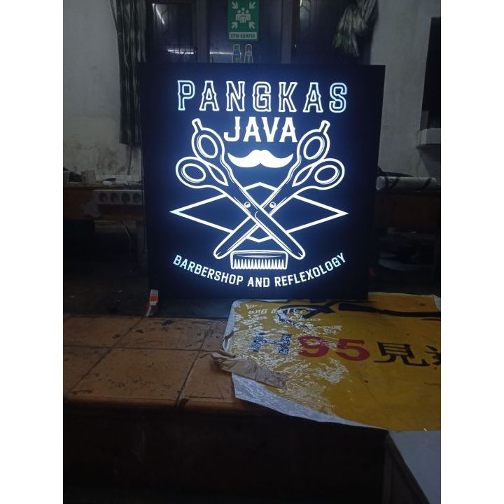 Jual Neon Box Indoor Outdoor 100cm x 100cm Premium Custom 2 Sisi ...