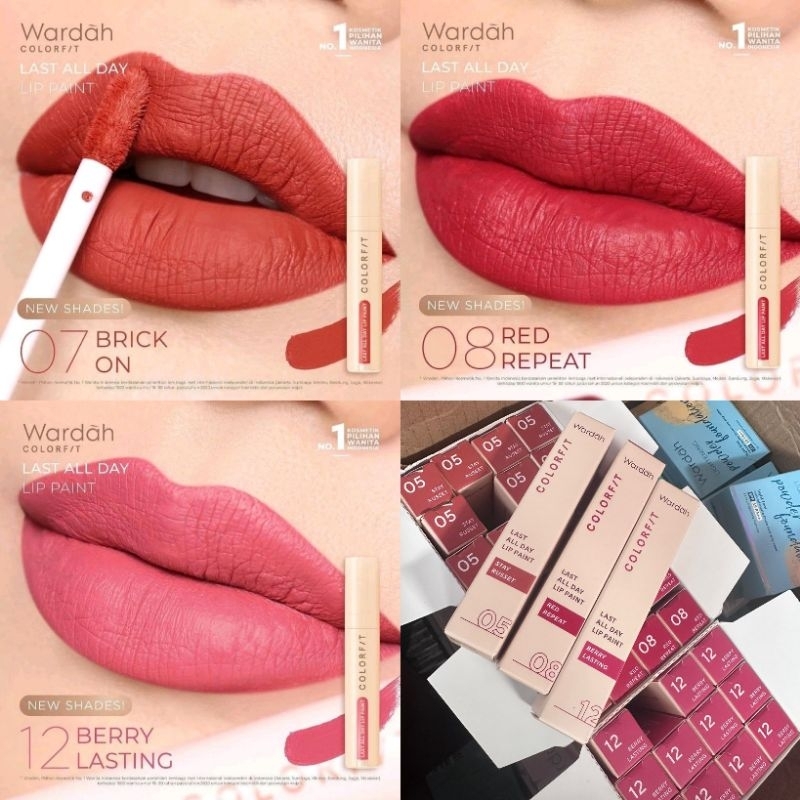 Jual Wardah Last All Day Lip Paint Colorfit Lipcream | Shopee Indonesia