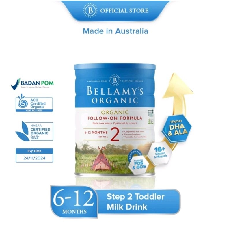 Jual Susu Bayi Formula Organik Bellamys Bellamy Organic Step 2 Usia 6 ...