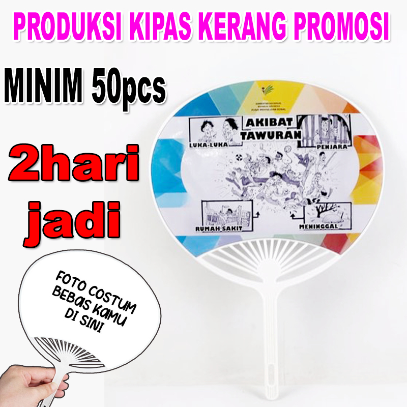 Jual Produksi kipas promosi murah / kipas custom logo / kipas tangan ...
