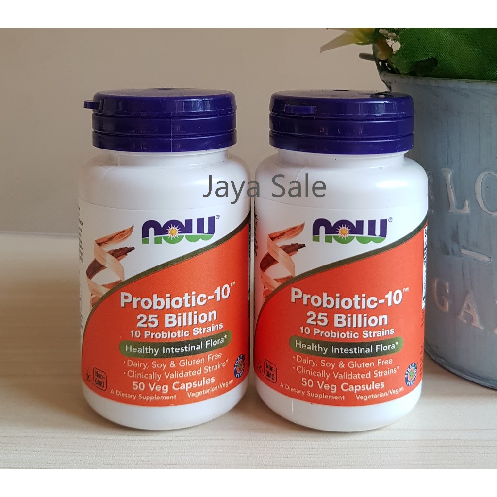 Jual Now Foods Probiotic-10 Probiotic 10 25 Billion 50 Veg Vitamin ...
