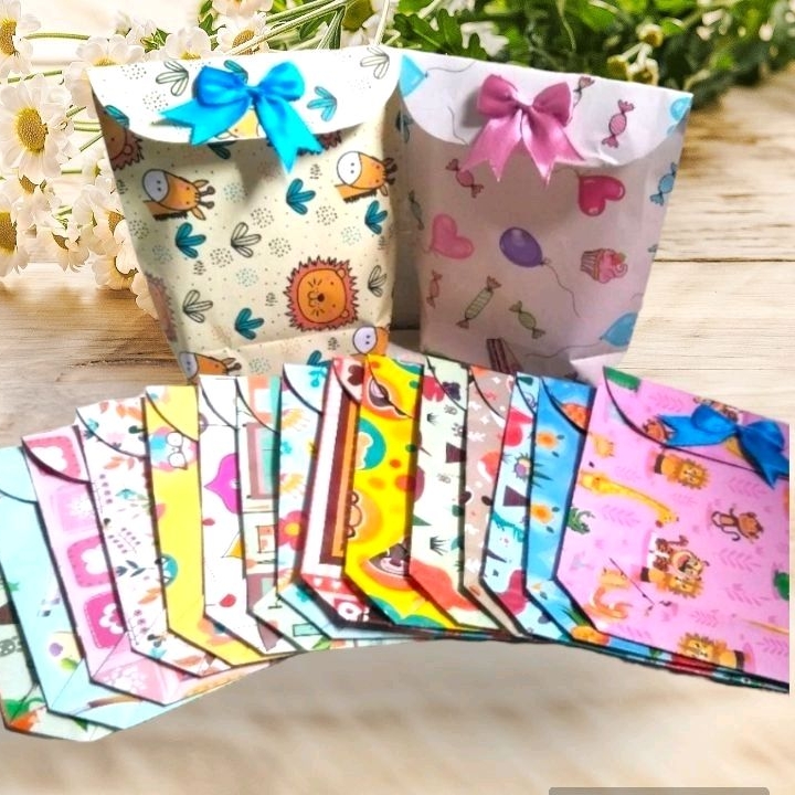 Jual Kertas Kado Instan MINI Mungil Lucu + Pita (Sudah Jadi) 17x15x5 ...