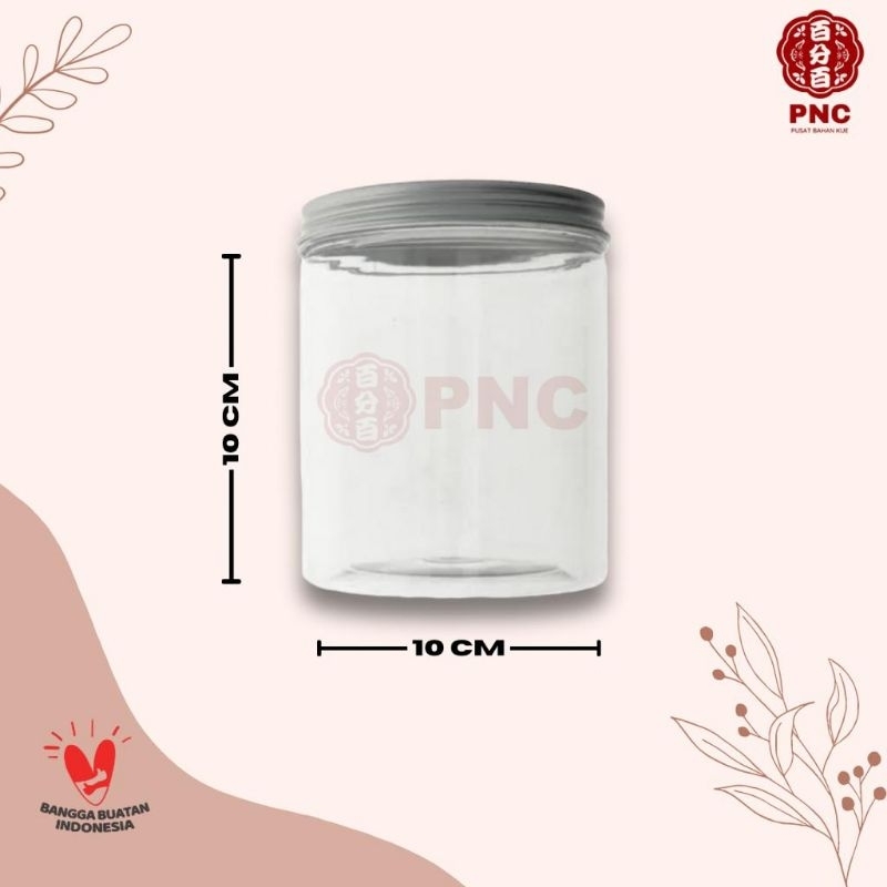 Jual Toples Tutup Silver/Jar Silinder Tutup Silver/Toples Tabung/ 10x10 ...