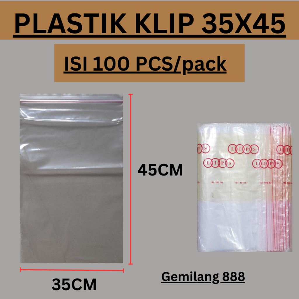 Jual Plastik Klip Uk 35x45 cm - Plastik Zipper lock, Plastik klip Baju ...