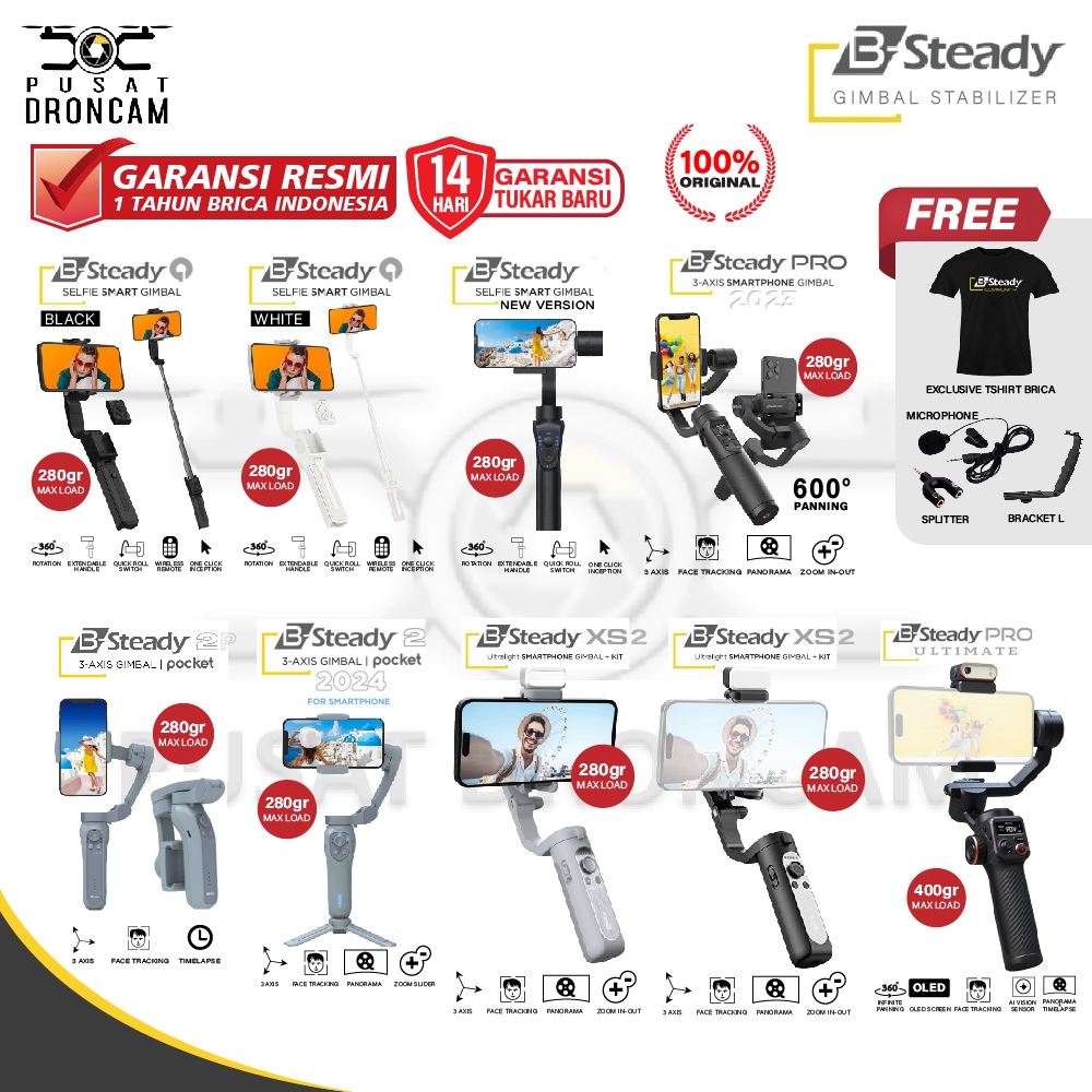 Jual Brica B-Steady - BSteady Multi - 3 Axis Compact Camera Gimbal ...