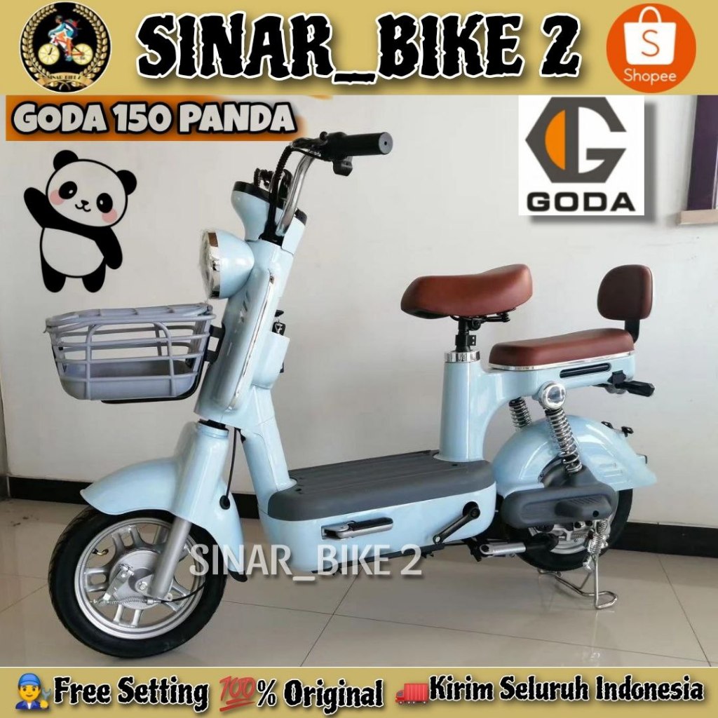 Jual Sepeda Motor Listrik E-Bike GODA 150 Model PANDA 550 Watt & EXOTIC ...
