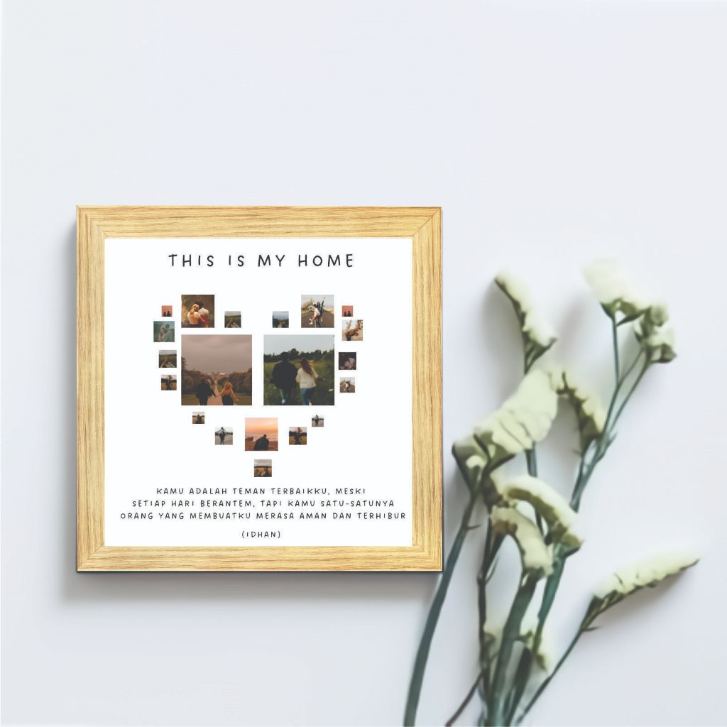 Jual (SUPER HEMAT) FRAME KAYU PINUS CUSTOM FOTO/TULISAN/NAMA COCOK ...