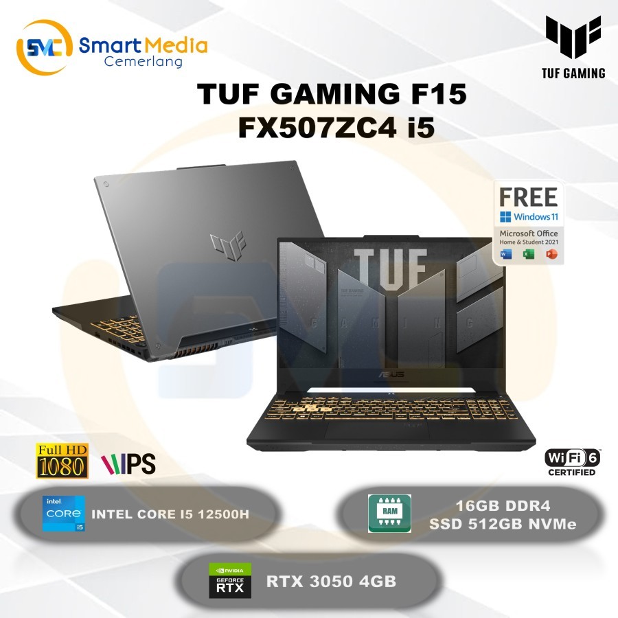 Jual ASUS Tuf Gaming F15 FX507ZC4 - Intel I5-12500H - 8GB - 512GB ...