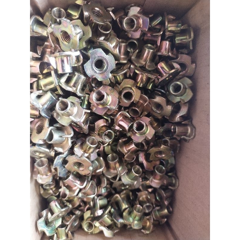 Jual mur tanam cakar Tee Nut M6 / Mur Cakar M6 / Mur Tanam Kayu / T Nut / Mur FurnitureUkuran M6 ...