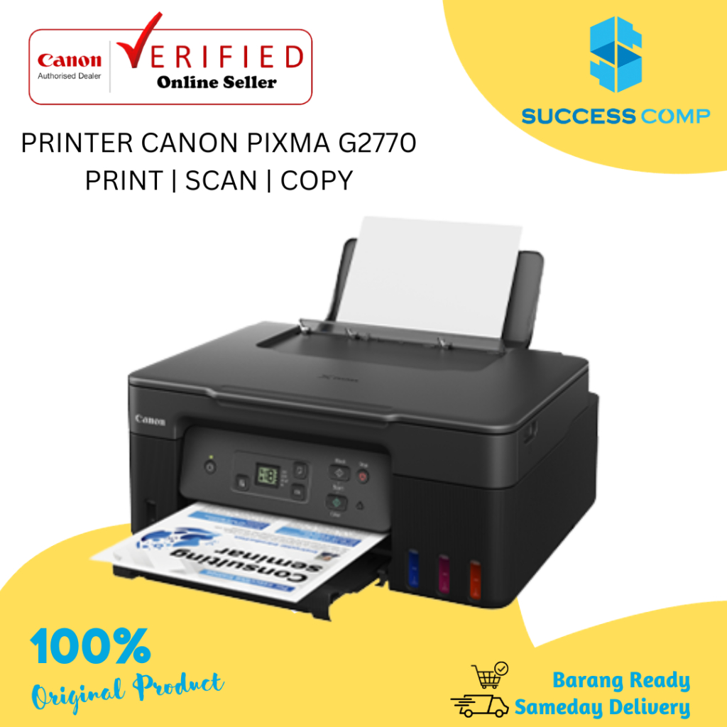 Jual Printer Canon Pixma G2770 Print Scan Copy All in One Garansi Resmi ...