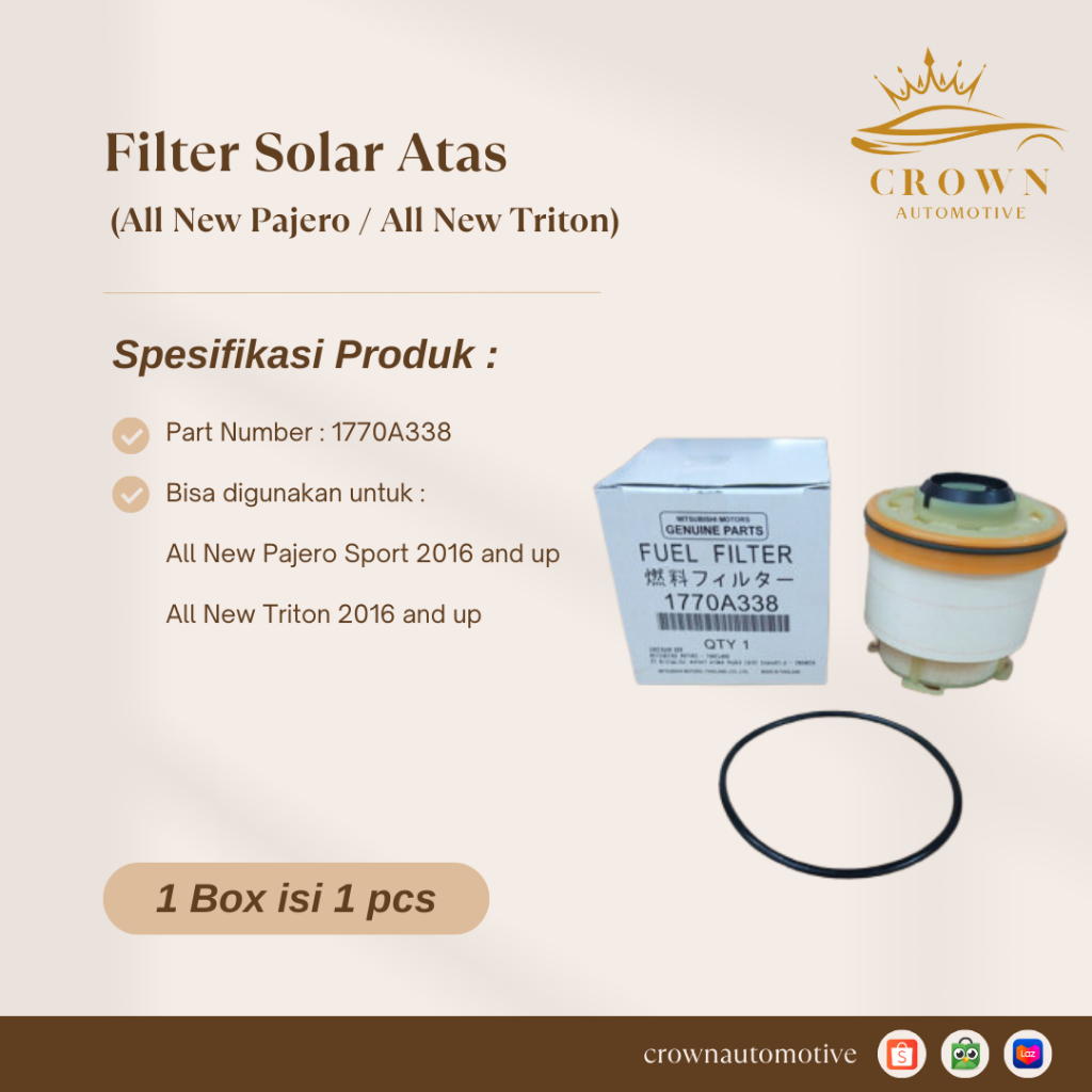 Jual Filter Solar Fuel Filter Atas All New Pajero Sport & All New ...