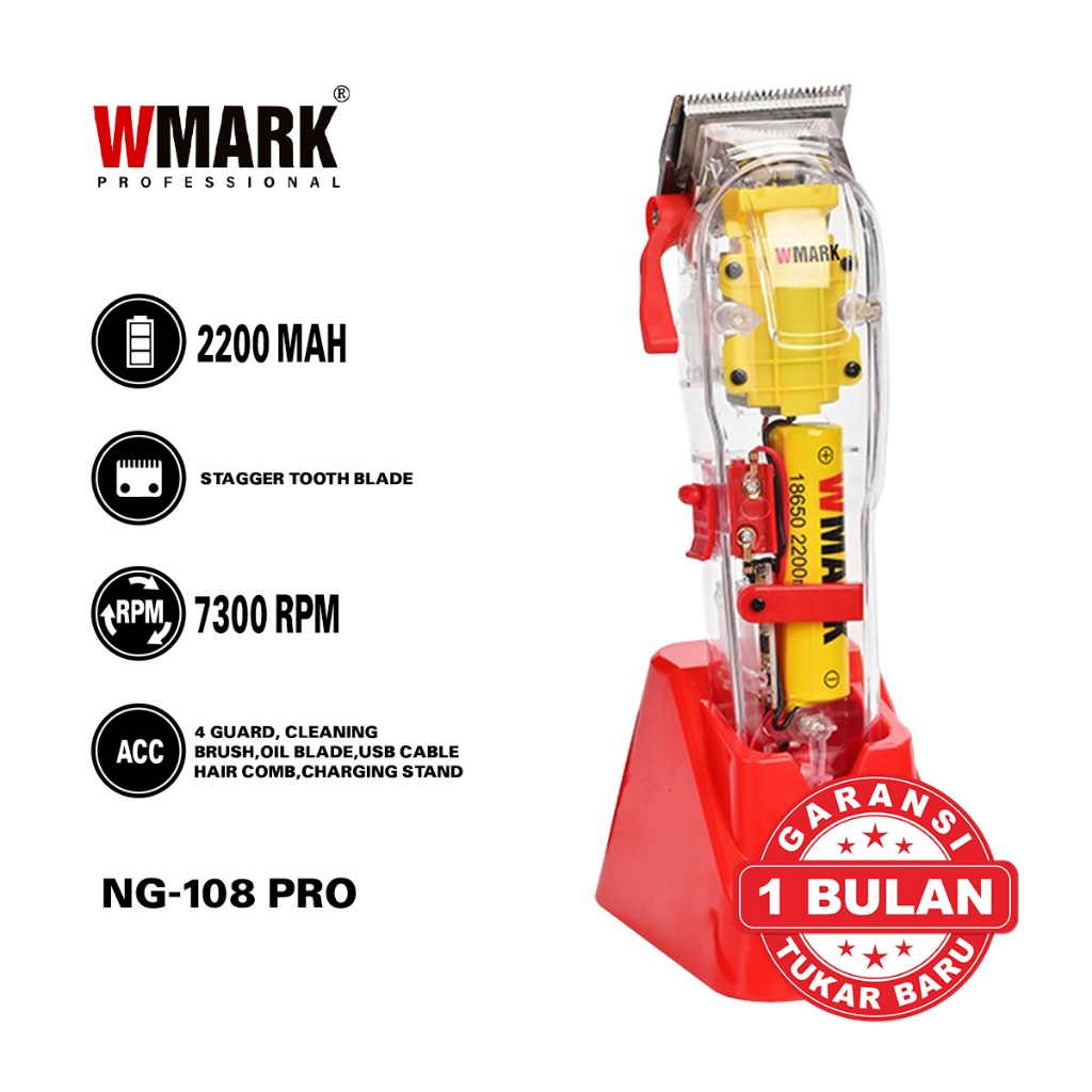 Jual WMARK NG-108 PRO Cordless Clipper 7300 Rpm Alat Cukur Rambut ...