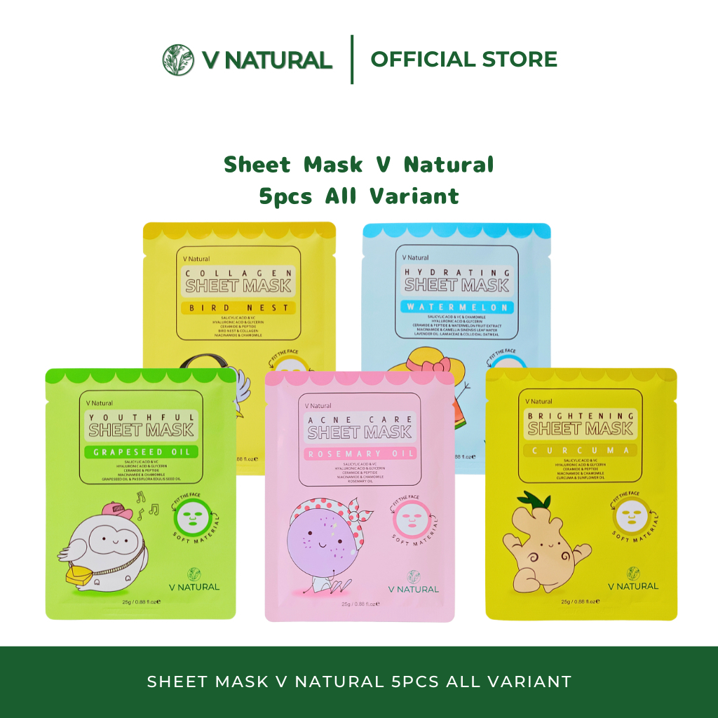 Jual V Natural Sheet Mask 25gr | Shopee Indonesia