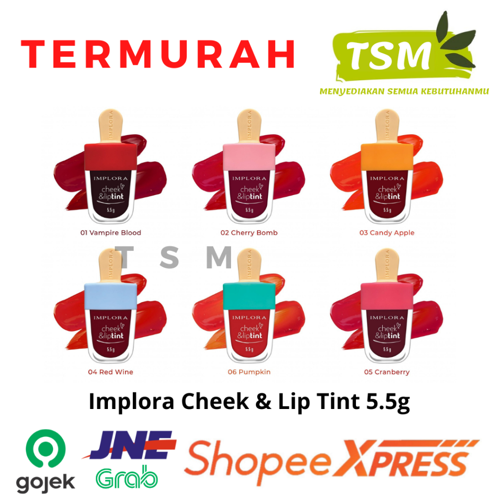Jual Implora Cheek & Lip Tint 5.5g [Vampire Blood - Cherry Bomb - Candy ...