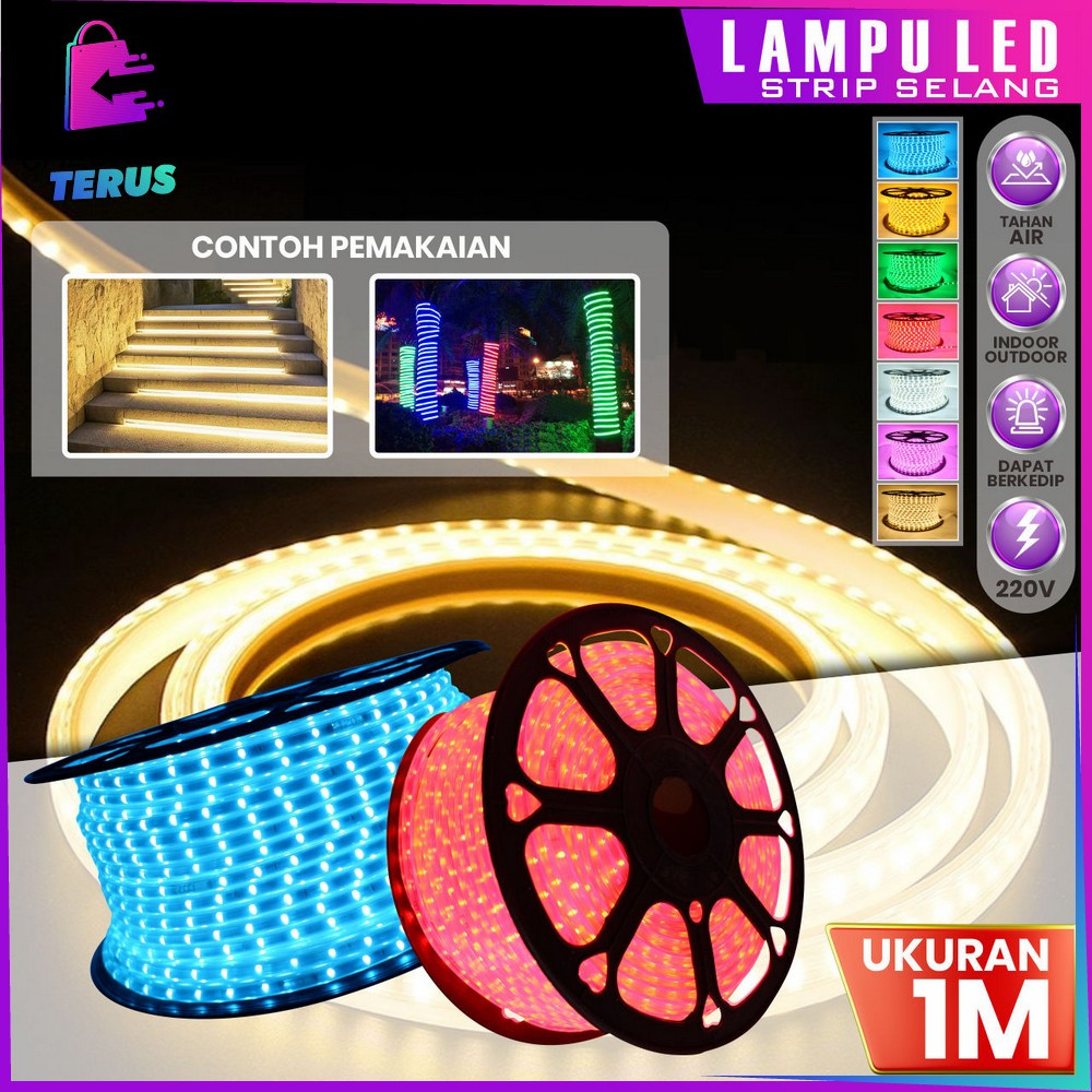 Jual CT C883 Lampu LED Strip Selang 5050 UK 1Meter 220V Warna Warni ...