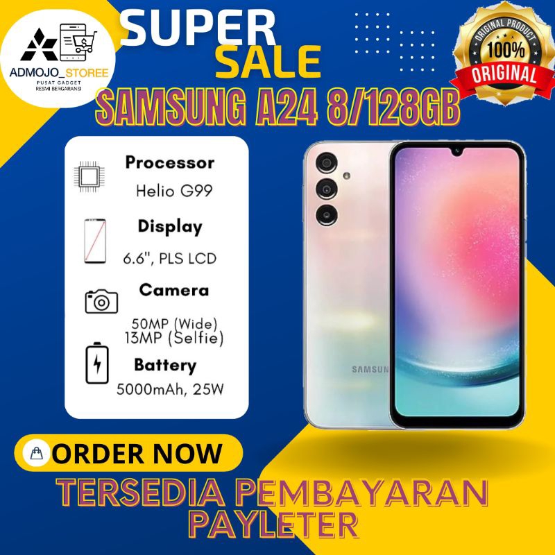 Jual samsung galaxy A24 4G 8/128gb segel resmi | Shopee Indonesia