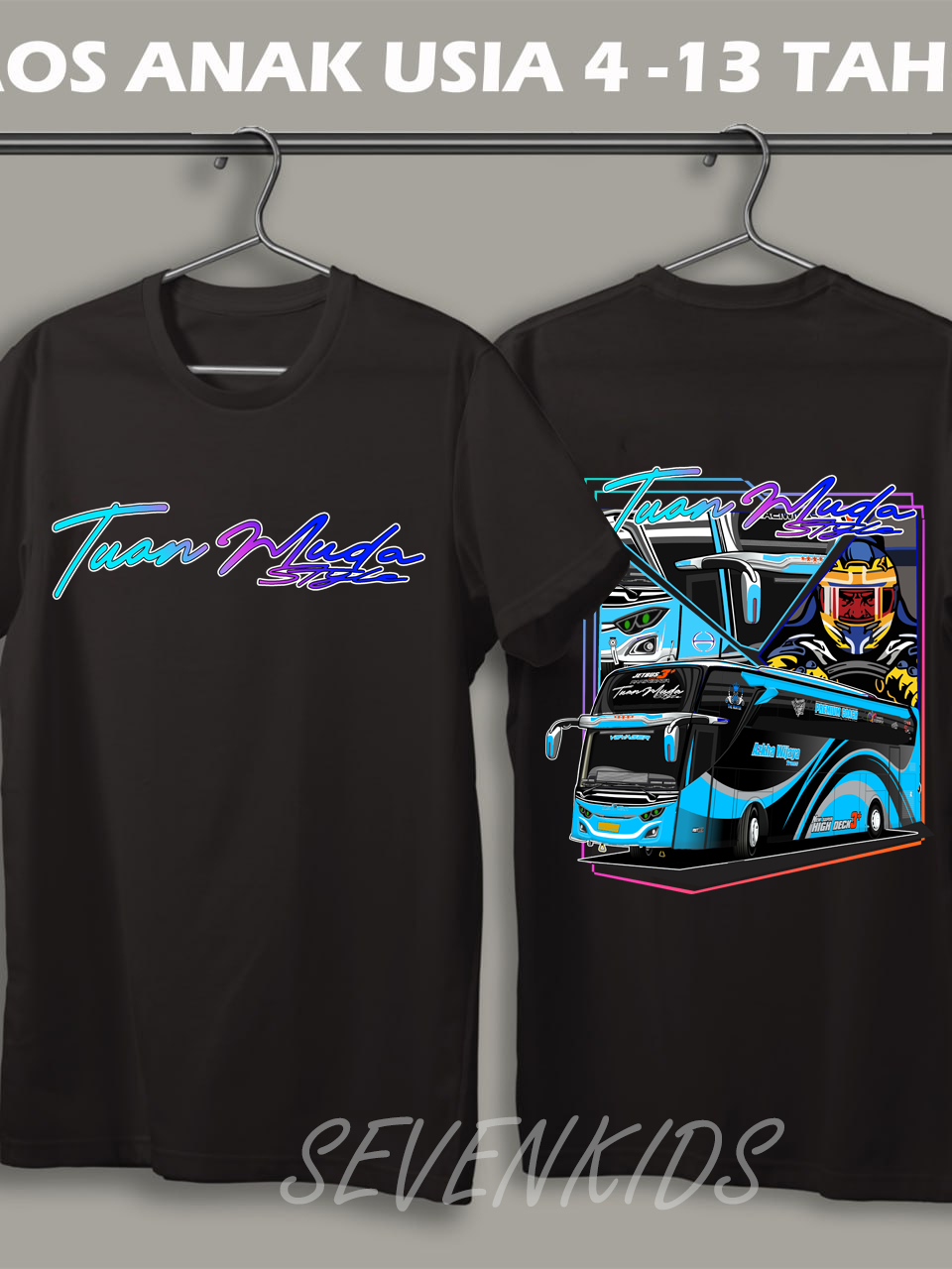 Jual kaos bus anak basuri astis tuan muda kidspanda baju bis telolet terbaru usia2-13 tahun ...