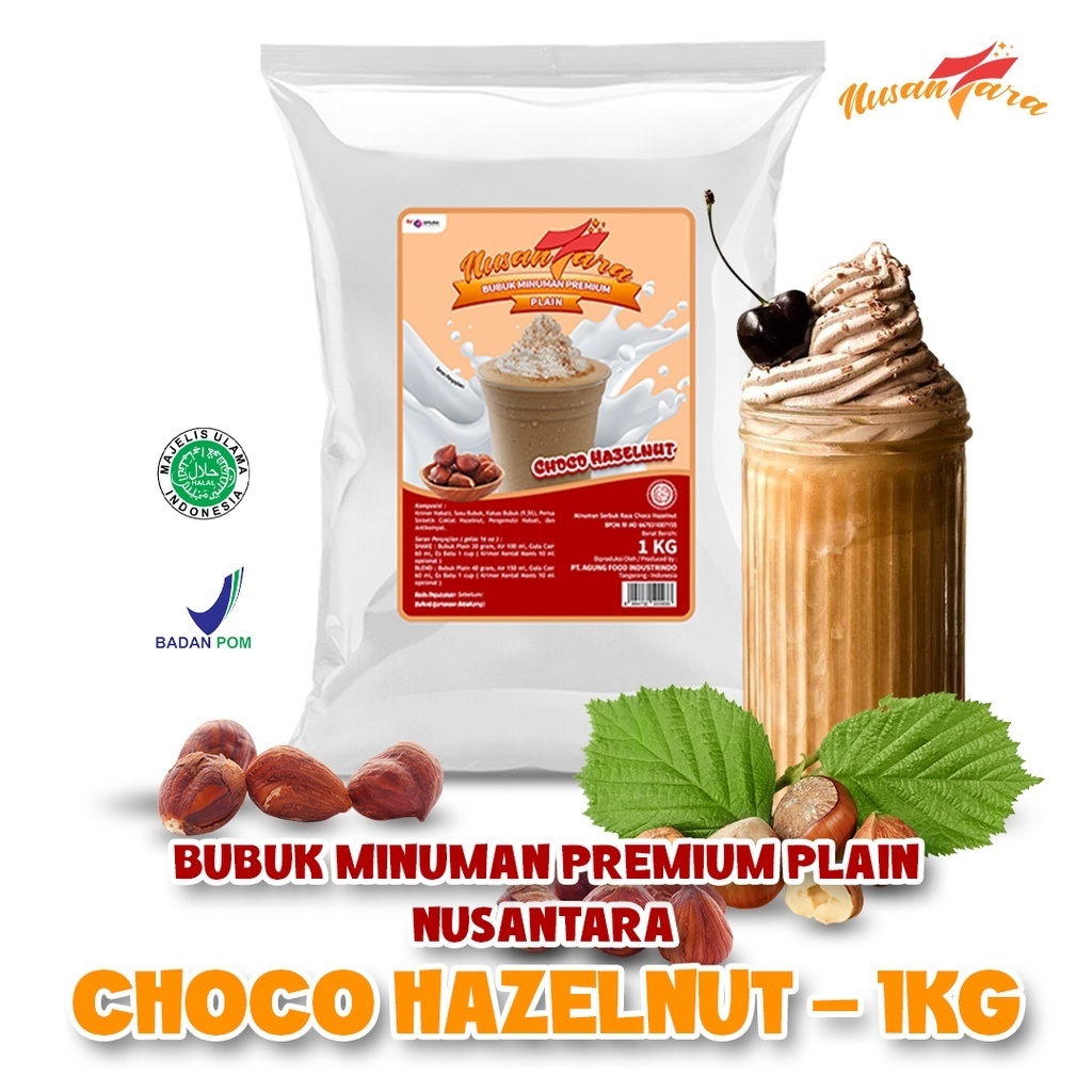 Jual NUSANTARA Bubuk Minuman Plain Rasa Choco Hazelnut / Cokelat Kacang Hazelnut Tanpa Gula 1 Kg ...