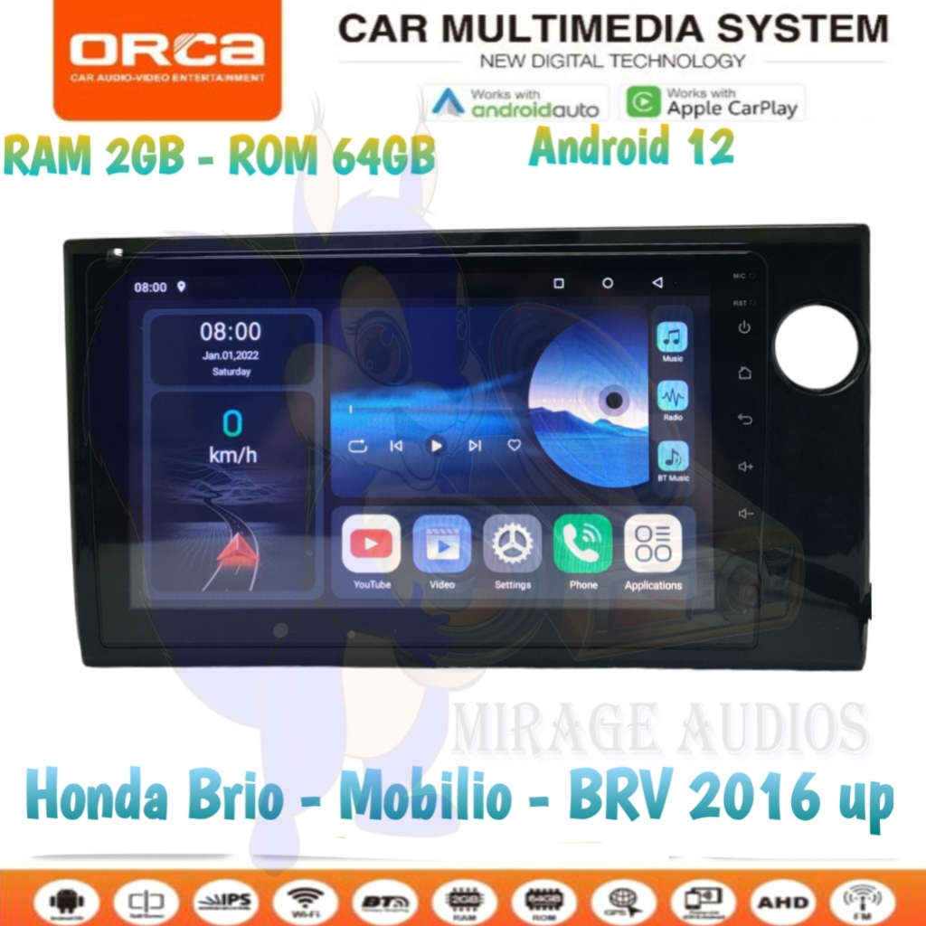 Jual Head Unit Android Orca Eco Series Carplay Brio - Brv - Mobilio ...