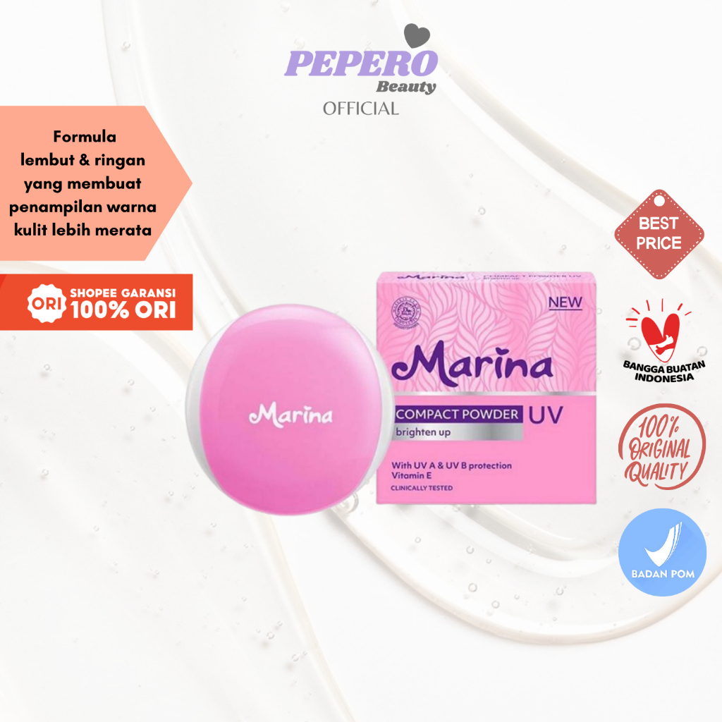 Jual MARINA Compact Powder UV Brighten Up 12gr - Bedak Padat | Shopee ...