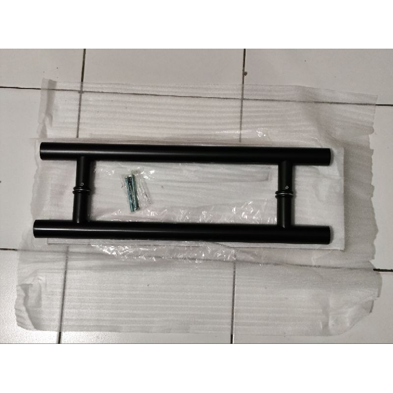 Jual Tarikan Pull Handle Pintu Bulat Pipa Hitam Stainless Steel Murah ...