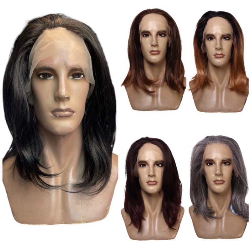 Jual wig rambut palsu pria model gondrong free parting bebas belahan ...