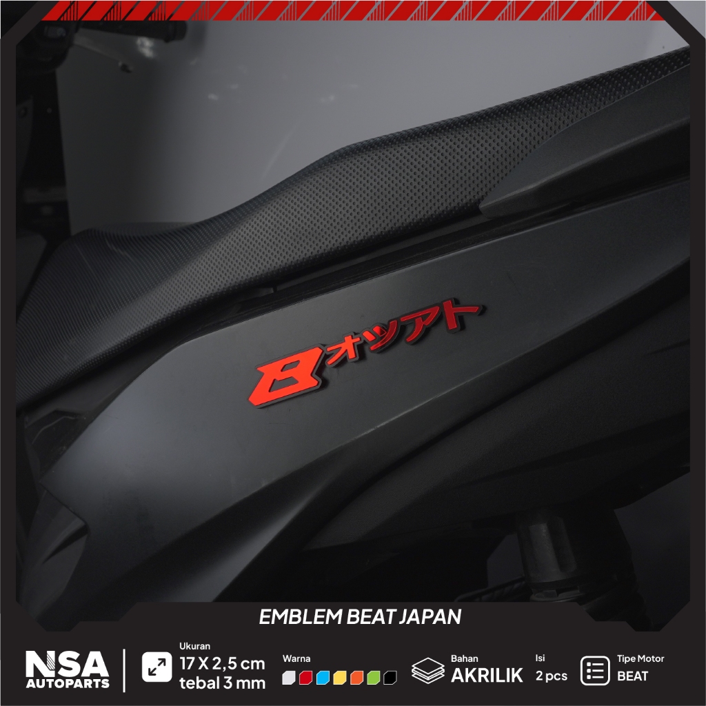 Jual 1SET EMBLEM BEAT JEPANG EMBLEM BEAT JAPAN LOGO BEAT TIMBUL BUKAN ...
