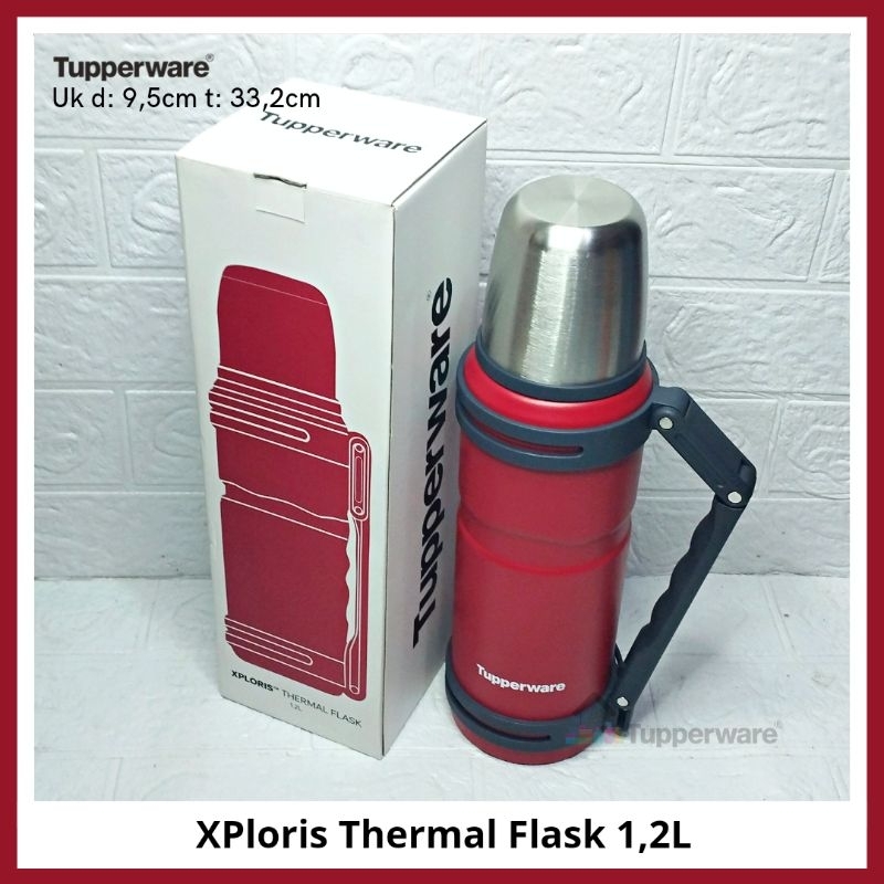 Jual Termos Tupperware - XPloris Thermal Flask 1,2L Merah | Shopee ...