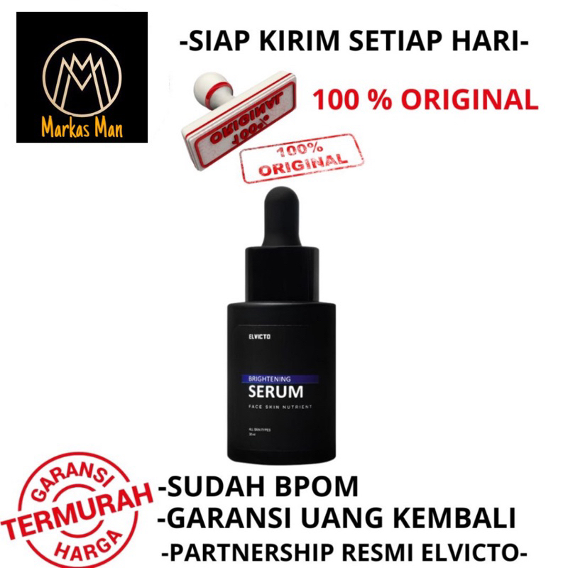 Jual ELVICTO BRIGHTENING SERUM ORIGINAL HALAL (30ML) | Shopee Indonesia