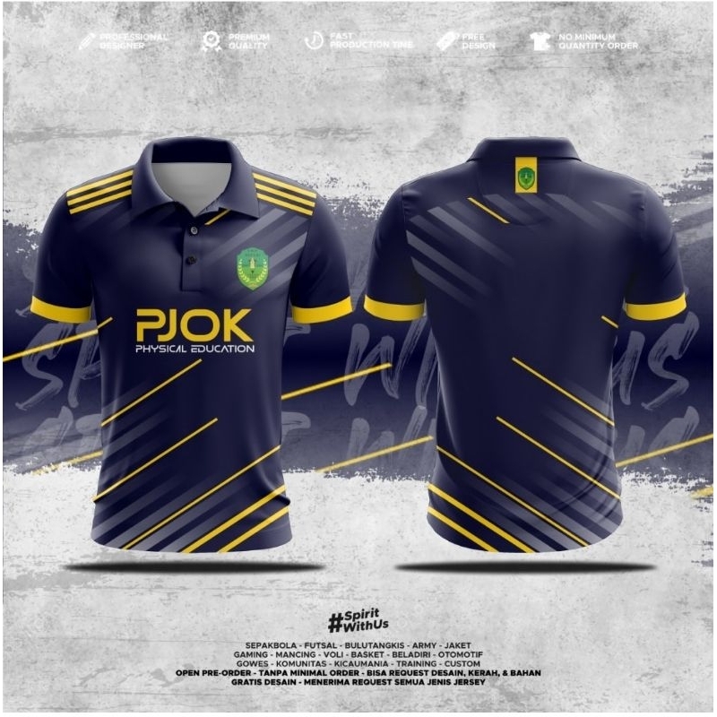 Jual Jersey Guru PJOK Custom Fullprint kerah polo, bisa custom nama dan ...