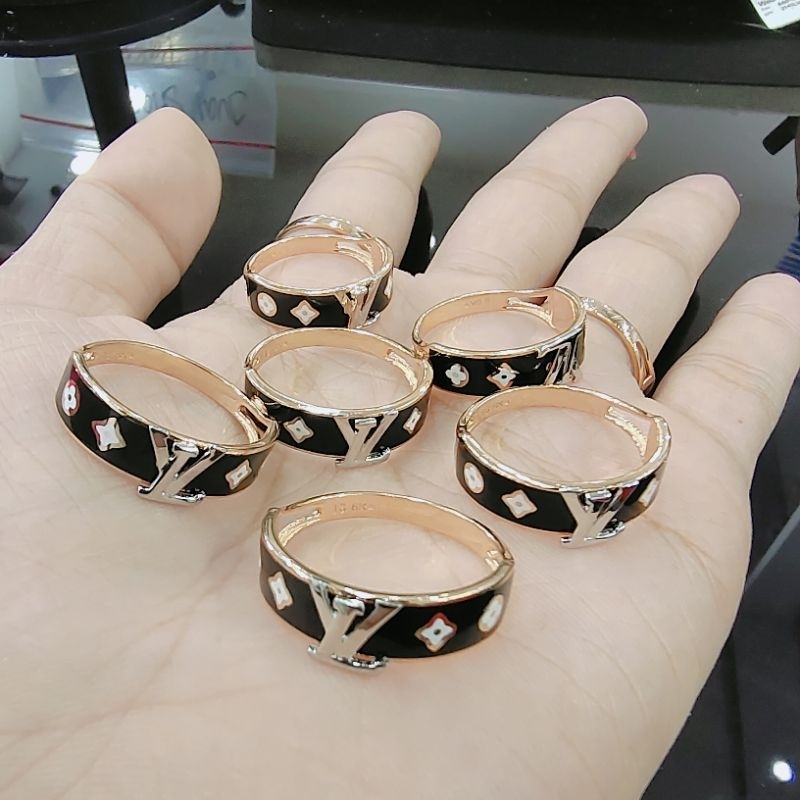 Jual cincin l*v itali CT hitam kombinasi mas putih asli cantik dan ...
