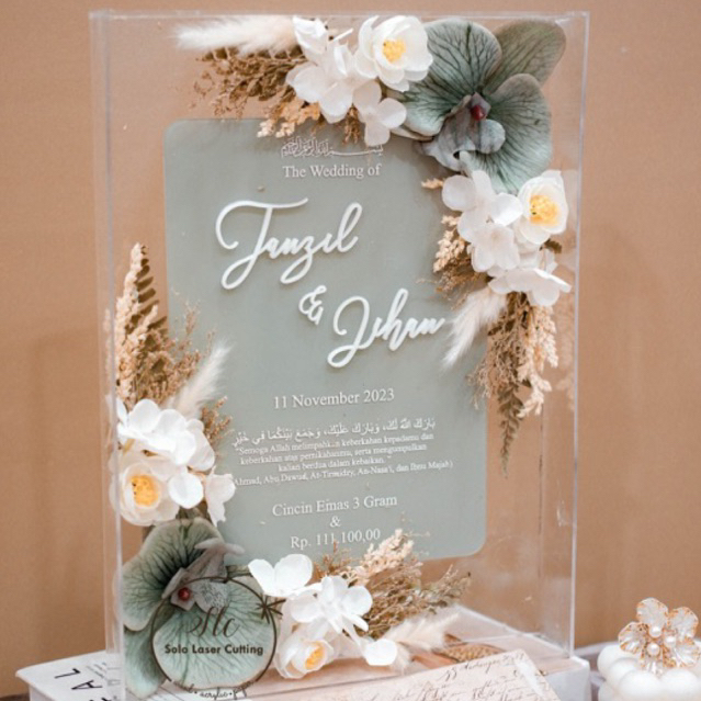 Jual BOTANIQUE SQUARE FRAME size 20x25 25x30 Mahar Pernikahan GIFT ...