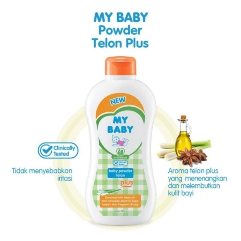 Jual Bedak Bayi MY BABY TELON PLUS / MY BABY POWDER 50gr | Shopee Indonesia
